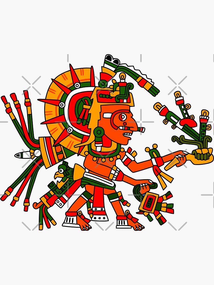 "Aztec Deity Tonatiuh, "Movement of the Sun", "The Fifth Sun", Codex ...