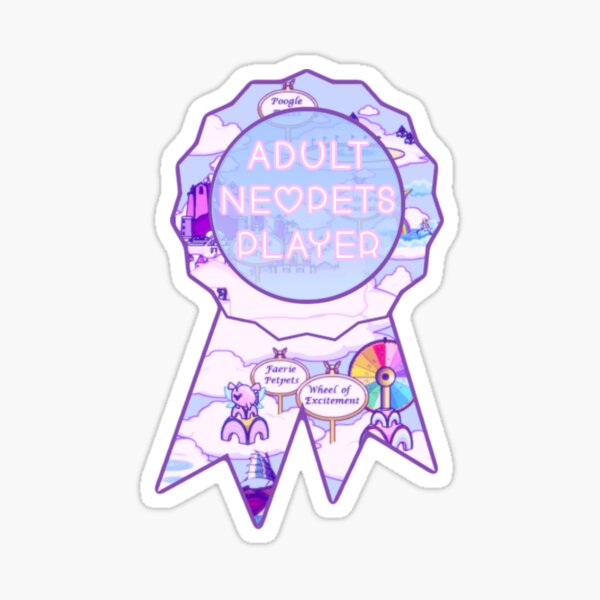 "Adult Neopets Player Badge" Sticker for Sale by M0useketeer | Redbubble
