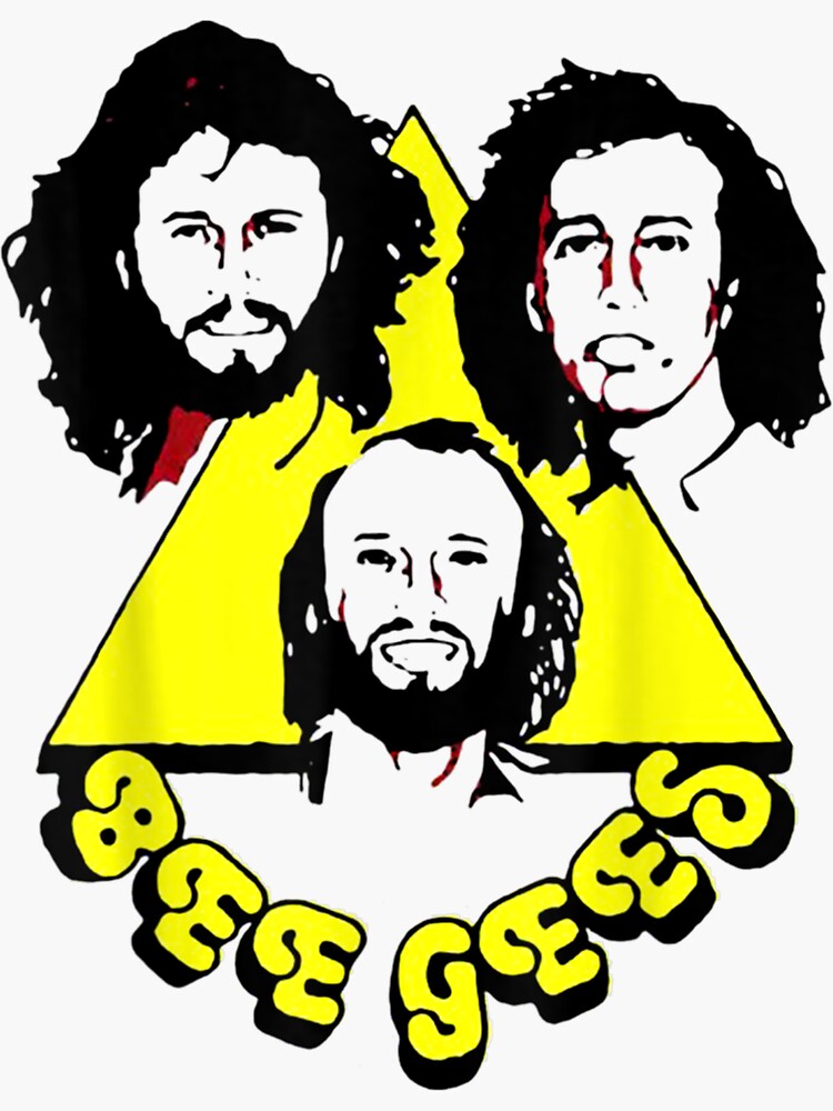 Pegatina «Retro Bee Tees Gees Dibujos animados FanArt» de BeeGeeCozma ...