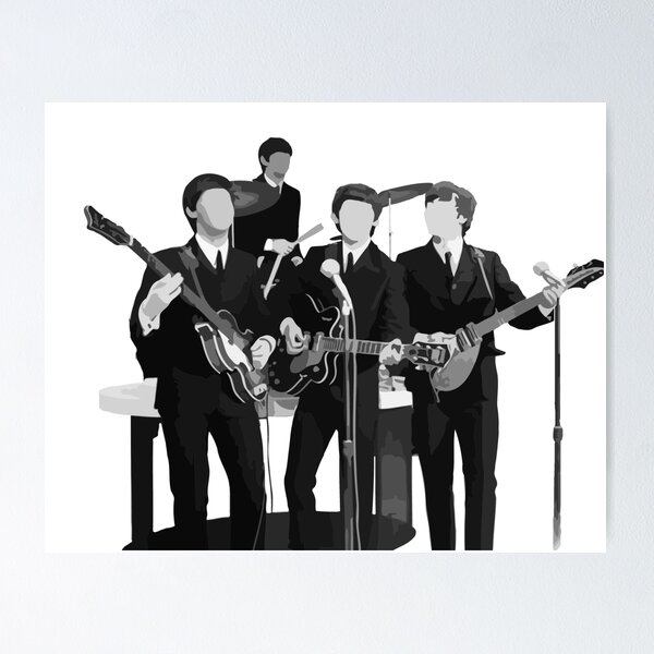 "1964's Live Fab Four" Poster by Vince19Drums | Redbubble