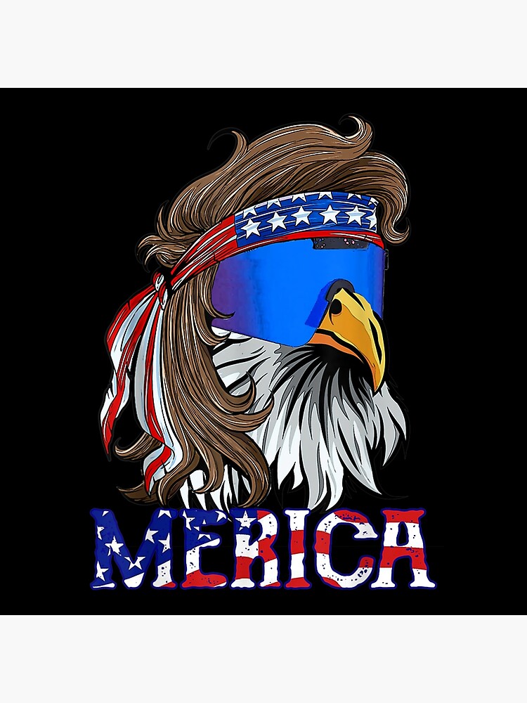 "Mens Merica Eagle Mullet American Flag USA Men 4th" Poster for Sale by ...