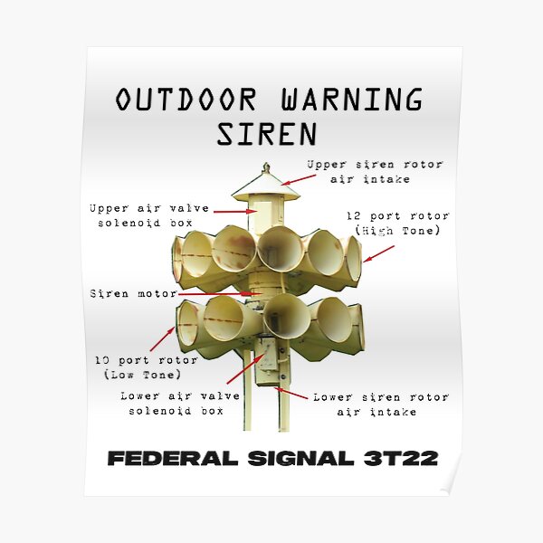 "Federal Signal 3T22 Outdoor Warning Siren" Poster for Sale by Robert ...
