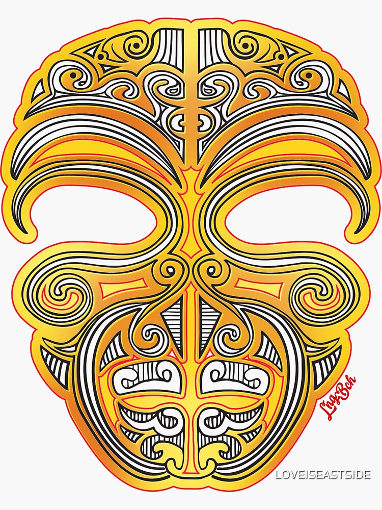 "TRIBAL FACE" Sticker by LOVEISEASTSIDE | Redbubble