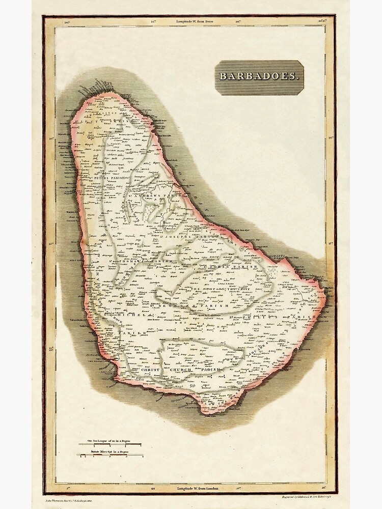 "Map Of Barbados 1817" Poster by mollyfare | Redbubble