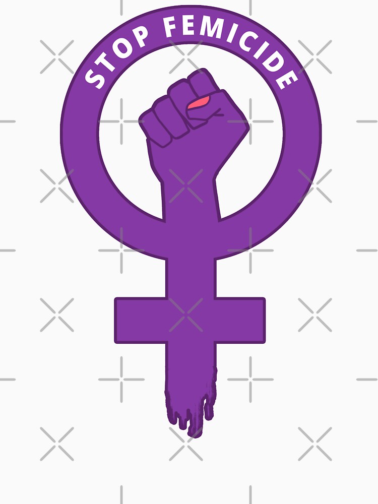 "Stop Femicide Women Rights Symbol" T-shirt for Sale by TinusCartoons ...