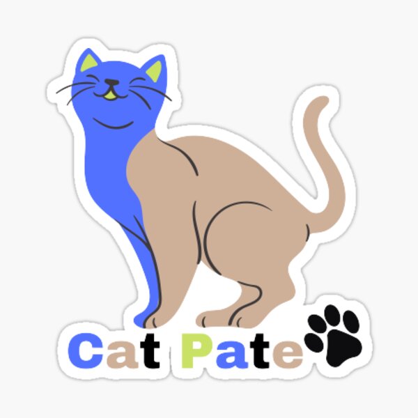 "Cat Pate Sticker" Sticker for Sale by Nimeshan | Redbubble