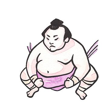 "Chibi Sumo - Takarafuji" Sticker for Sale by SaltDream | Redbubble