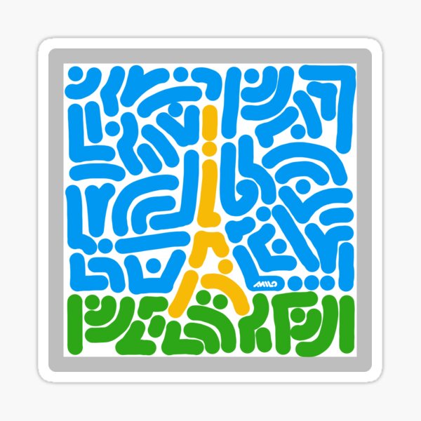 "Eiffel" Sticker for Sale by MiloDrahcar | Redbubble