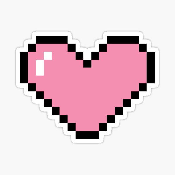 "Pastel Pink Pixel Heart" Sticker for Sale by paellax | Redbubble