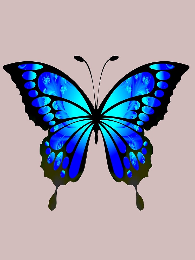 "light blue color butterfly " Poster by EvamindArt | Redbubble