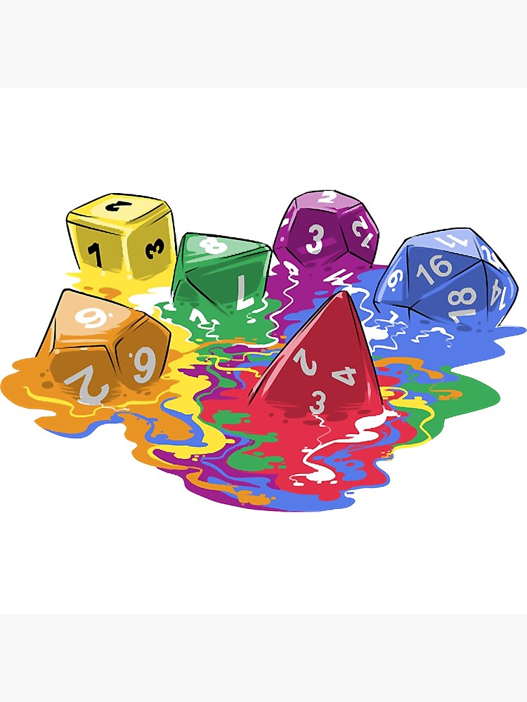 "Melting Dice" Poster for Sale by AnthonyShields | Redbubble