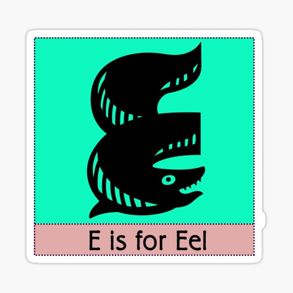 "Eel Animal Alphabet" Sticker for Sale by Zehda | Redbubble