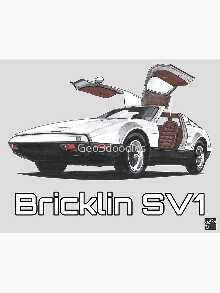 "Geo3Doodles Bricklin SV1 (Text) Doodle" Art Print by Geo3doodles ...