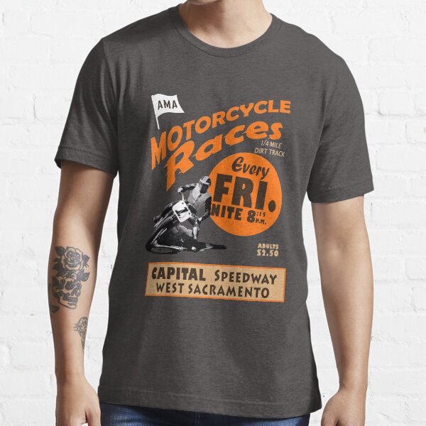 "Motorcycle Speedway Races - West Sacramento" T-shirt for Sale by rogue ...