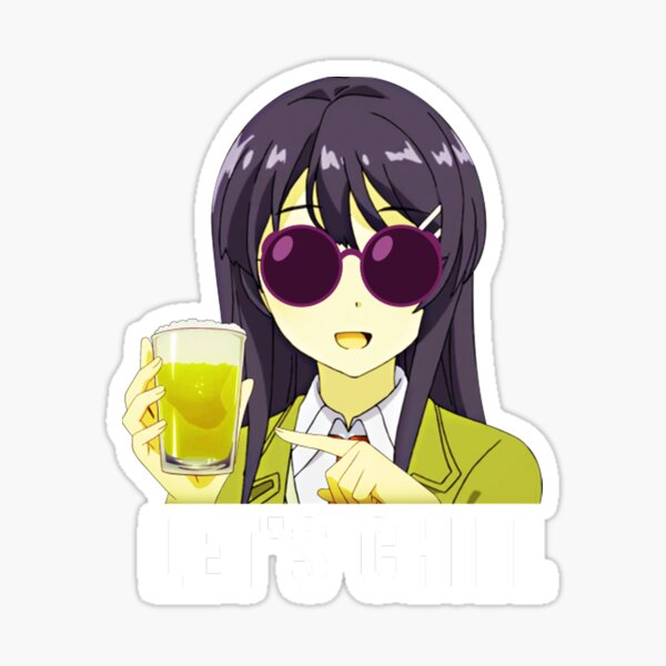 "Let's Chill Cool Anime Girl" Sticker for Sale by DuPois92 | Redbubble