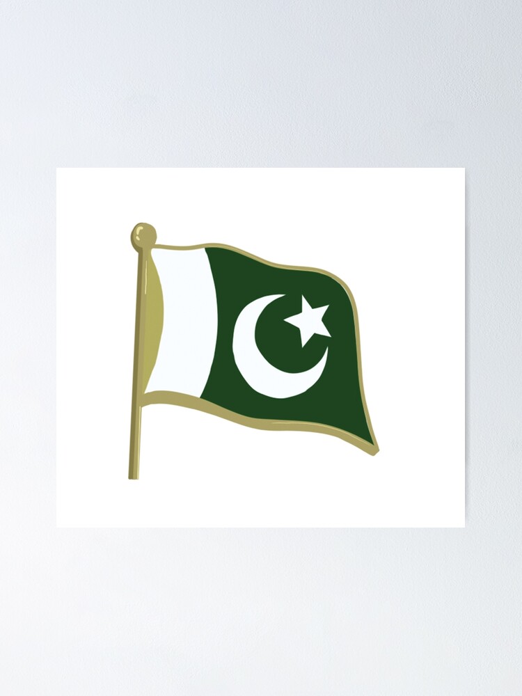 "Classic Metal Badge Pakistani Flag Design " Poster for Sale by ...