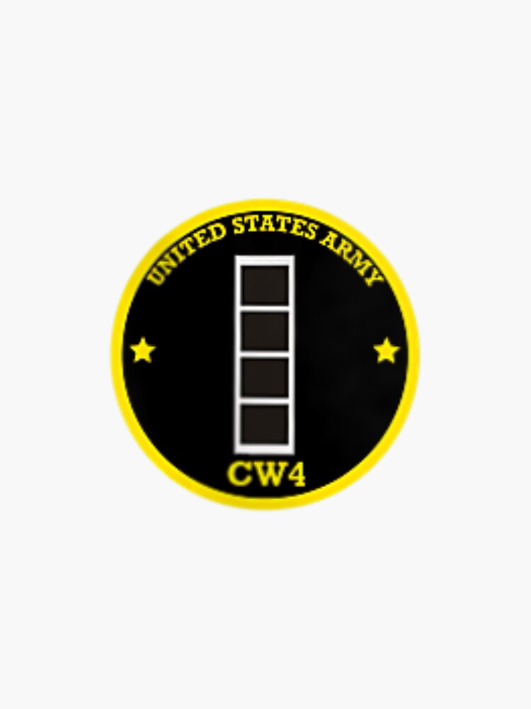 "Army Chief Warrant Officer 4 Cw4 Badge" Sticker for Sale by ...