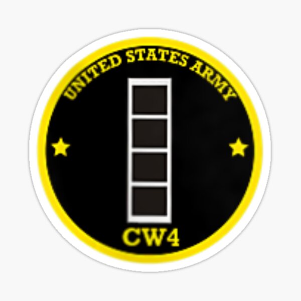 "Army Chief Warrant Officer 4 Cw4 Badge" Sticker for Sale by ...