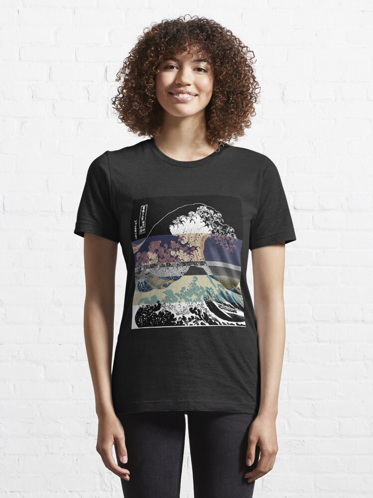"the great wave color glitch " Essential T-Shirt for Sale by auohx ...