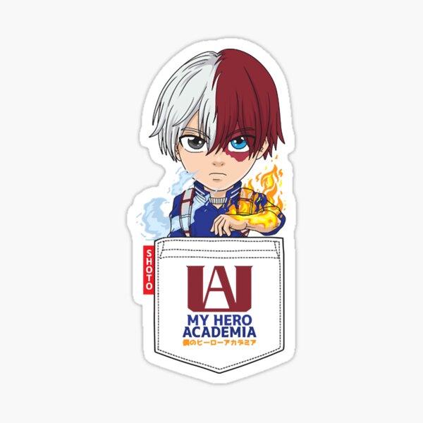 "Shoto Todoroki Pocket Chibi " Sticker for Sale by nueltieger | Redbubble
