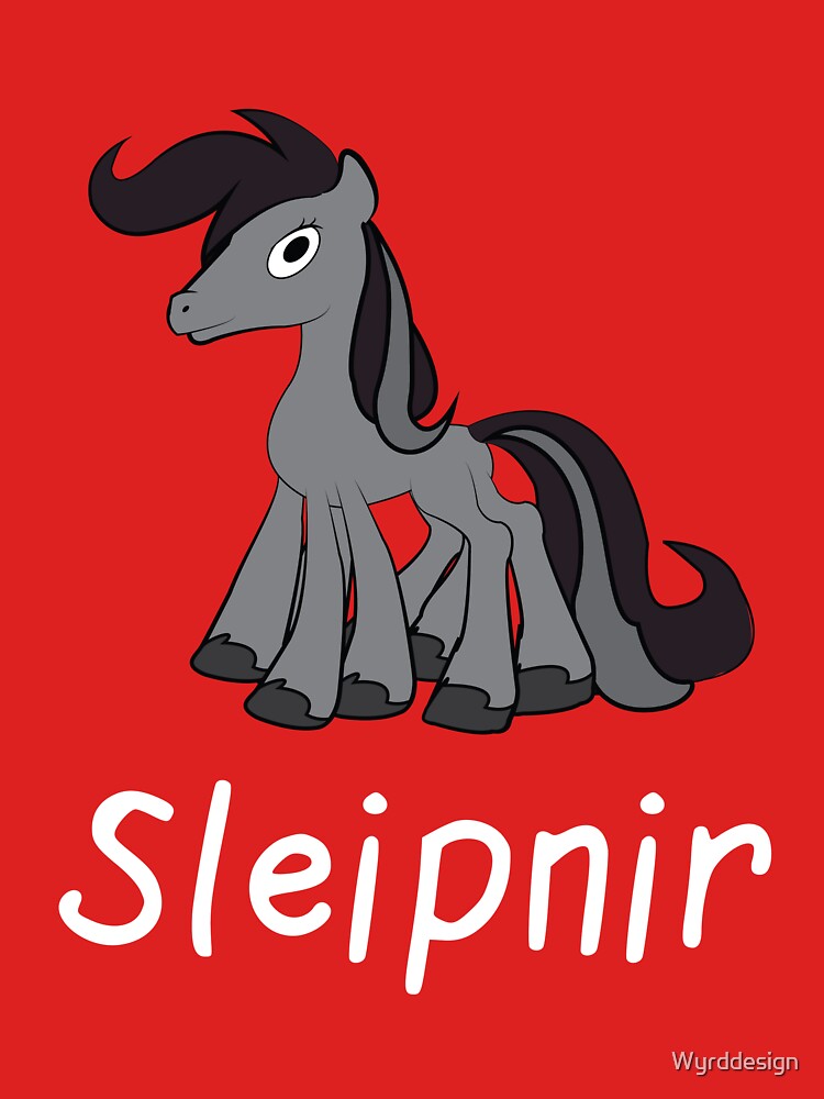 "Sleipnir Odin's Horse - Asatru Animals" T-shirt for Sale by Wyrddesign ...