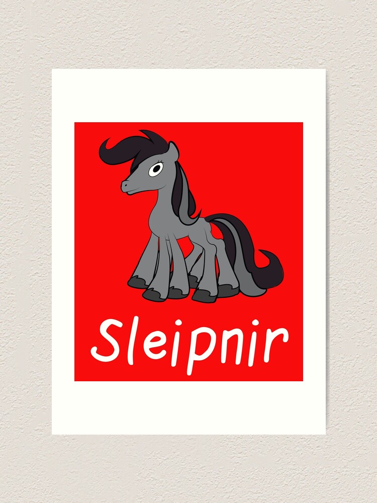 "Sleipnir Odin's Horse - Asatru Animals" Art Print for Sale by ...