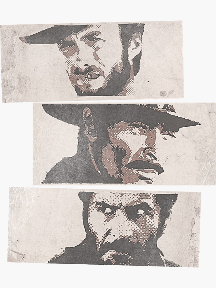"the good the bad and the ugly - blondie tuco & angel eyes " Sticker ...