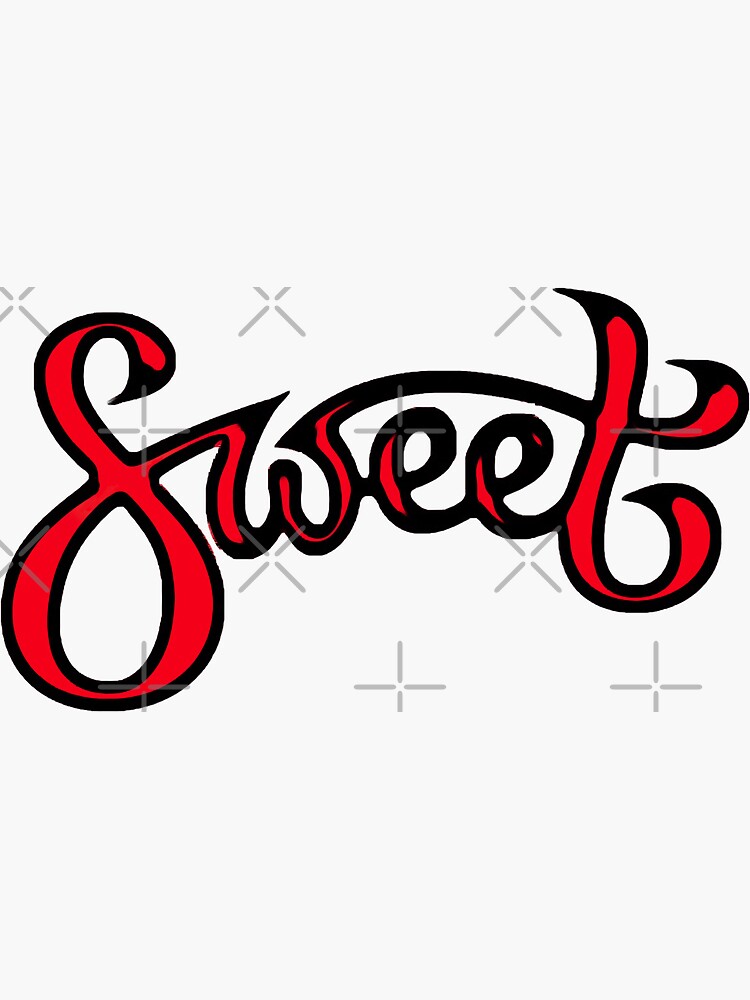 "Sweet red logo on gold The Sweet Band With Sweet And Cute Vocals Is ...