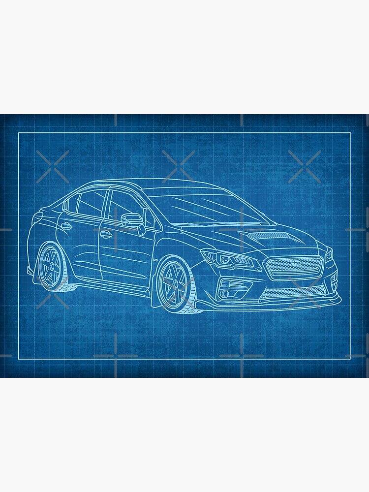 "Subaru Impreza WRX STi Evoeye Blueprint" Poster for Sale by ...