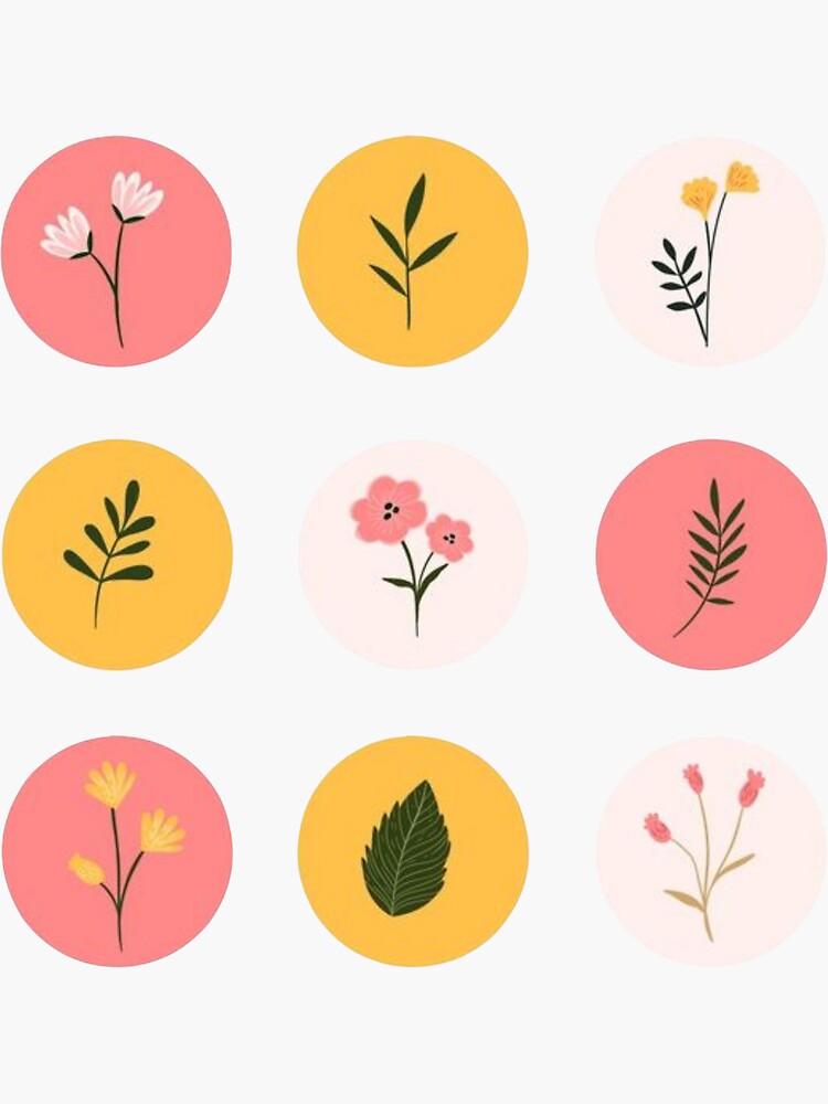 "Hand Drawn Floral" Sticker for Sale by amineandmore | Redbubble