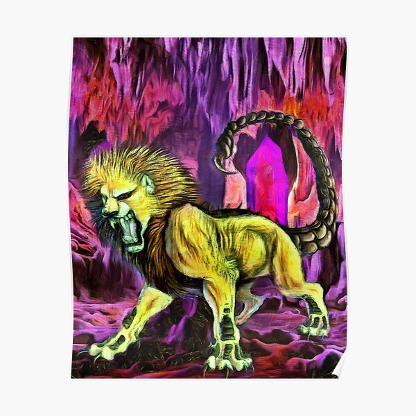 "Manticore Essential Art" Poster by HorrorsShop | Redbubble