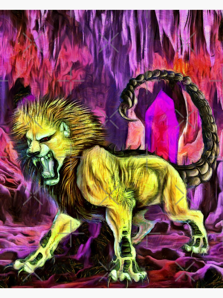 "Manticore Essential Art" Sticker for Sale by HorrorsShop | Redbubble