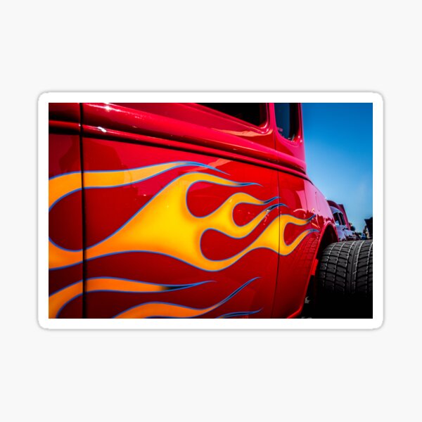 "Hot Rod Flames" Sticker for Sale by SD 2016 Photography & Art ...