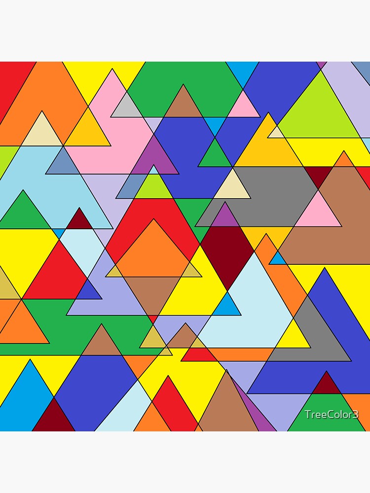 "rainbow triangles" Sticker for Sale by TreeColor3 | Redbubble