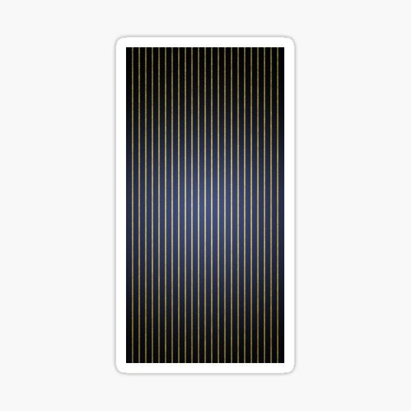 "Geometric Lines - Navy Blue and Gold Texture - Simple Shapes" Sticker ...
