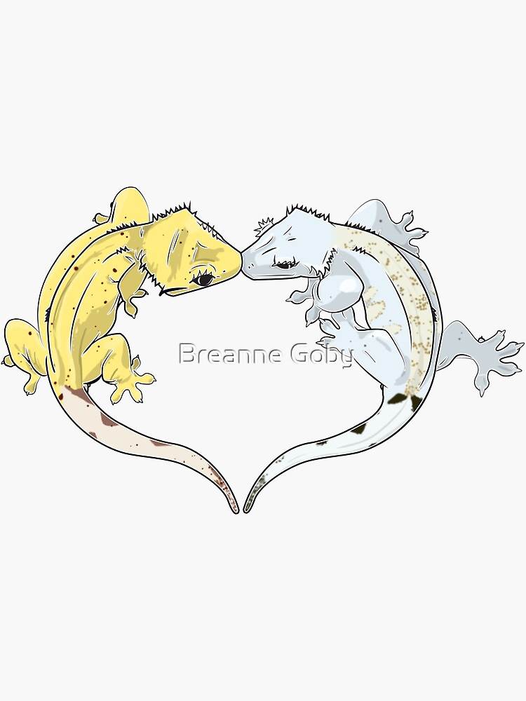 "Gecko Heart" Sticker for Sale by Breanne Goby | Redbubble