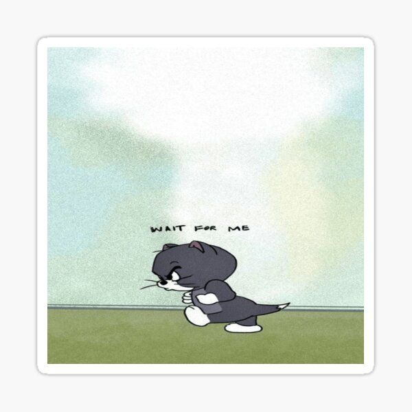 "Wait for me" Sticker by OrBlack | Redbubble