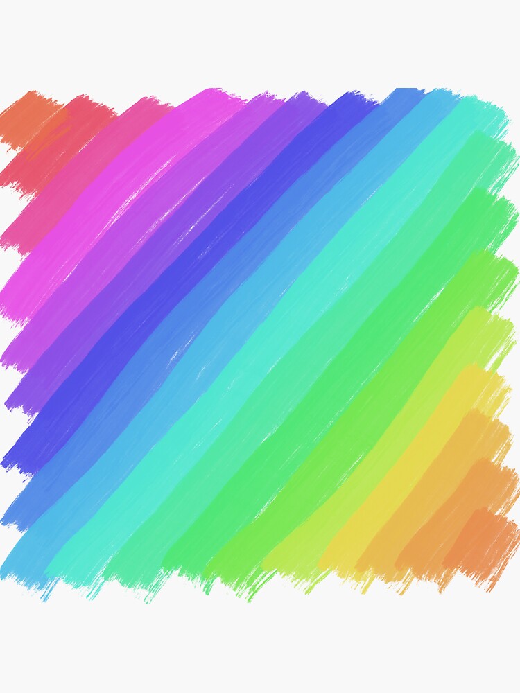 "Rainbow paint swatch gradient" Sticker by PollyHanna | Redbubble