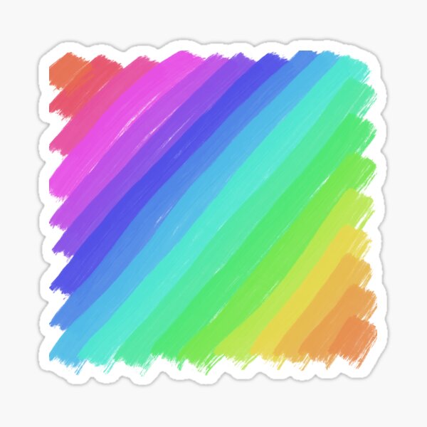 "Rainbow paint swatch gradient" Sticker by PollyHanna | Redbubble