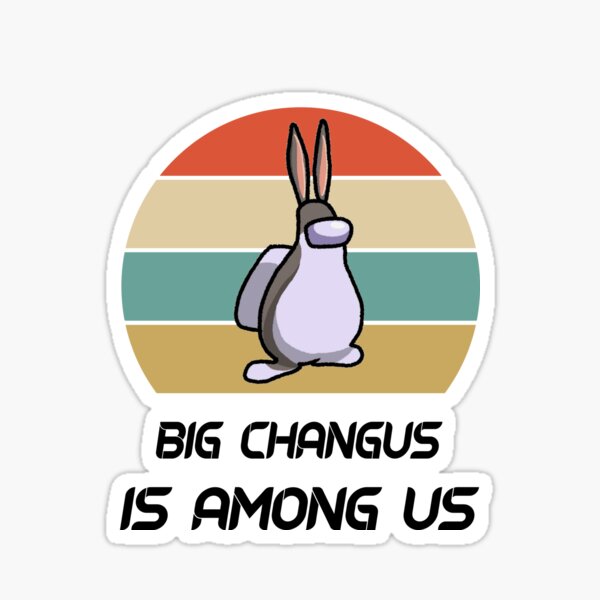 "big chungus in among us" Sticker for Sale by salma-elm7 | Redbubble