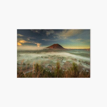 "Amazing Panorama of Mount Batur From the Pinggan Village" Art Board ...