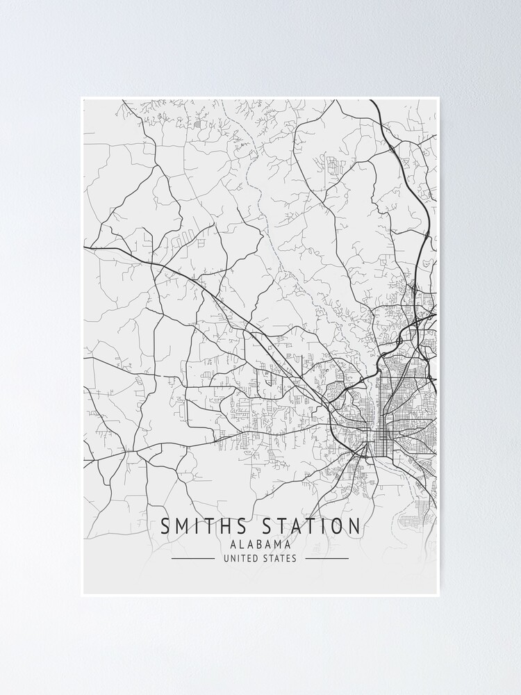 "Smiths Station - Alabama - US Gray City Map" Poster von ctmapprint ...