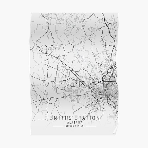 "Smiths Station - Alabama - US Gray City Map" Poster von ctmapprint ...
