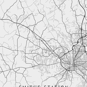 "Smiths Station - Alabama - US Gray City Map" Poster for Sale by ...