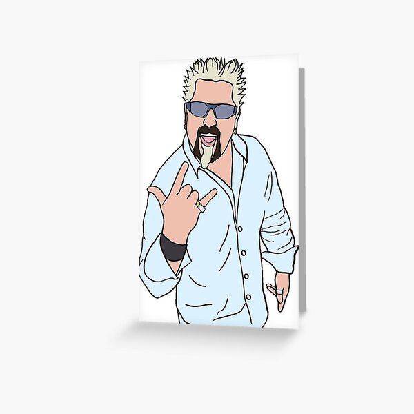 "Guy Fieri Drawing" Greeting Card by graphics-by-jj | Redbubble