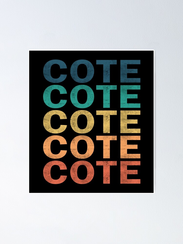Póster «Camiseta con nombre de Cote - Camiseta de artículo de regalo ...