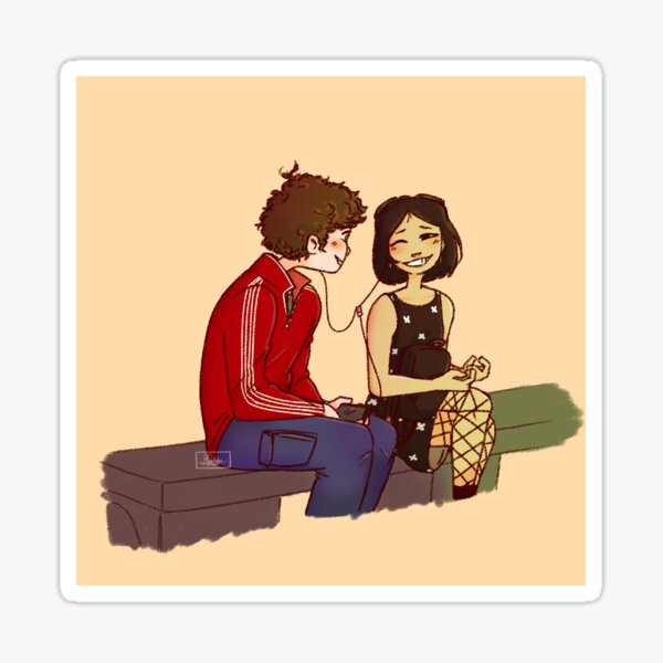 "Hanging Out" Sticker by LonelyBums | Redbubble