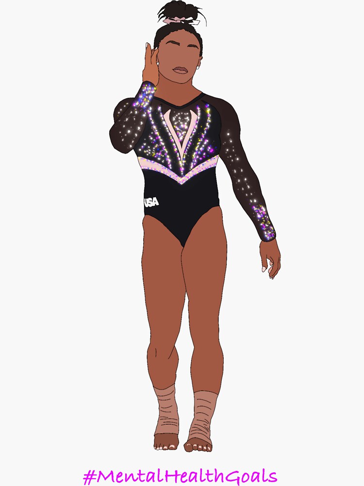 "Simone Biles, Mental Health" Sticker for Sale by CherryHillArt | Redbubble