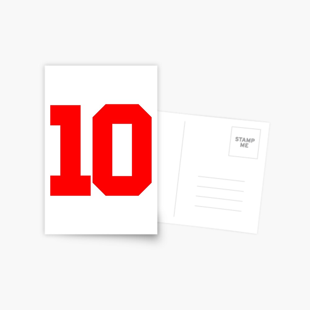 "Number 10 Sports Red" Sticker for Sale by Shariss | Redbubble
