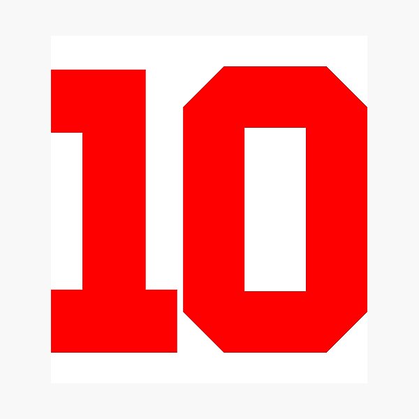 "Number 10 Sports Red" Photographic Print for Sale by Shariss | Redbubble